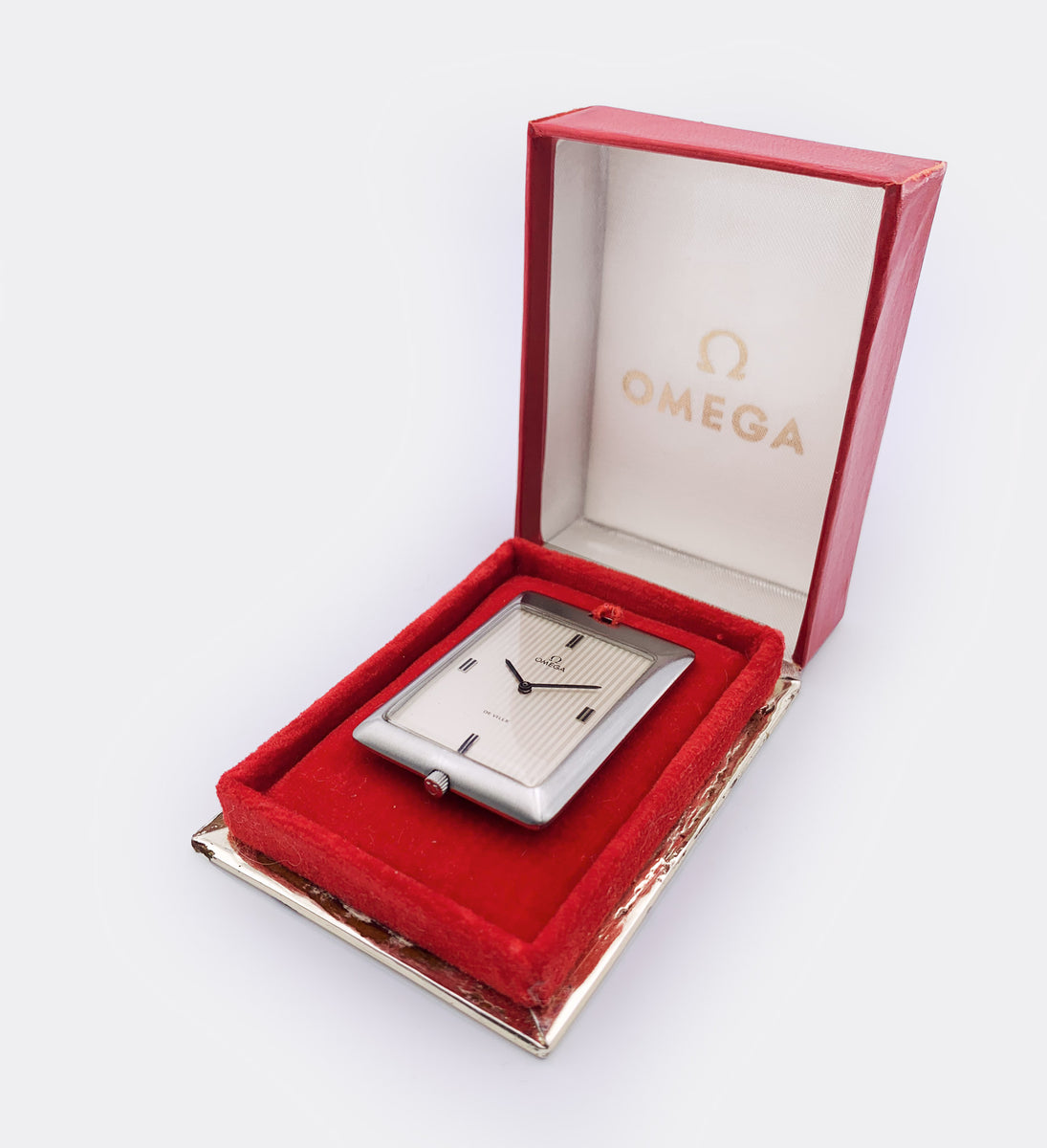 OMEGA | De Ville | Rectangle Pocket Watch | 1970s – littleTHINGSforYOU.com